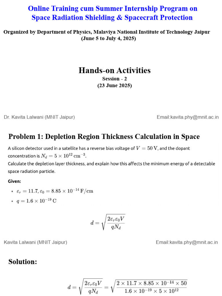 General Question On Space Radiation | PDF