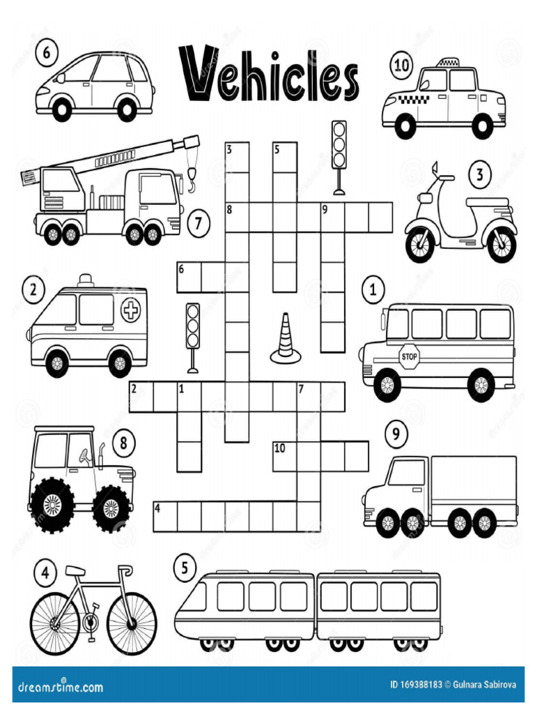 Vehicles Words Puzzle | PDF