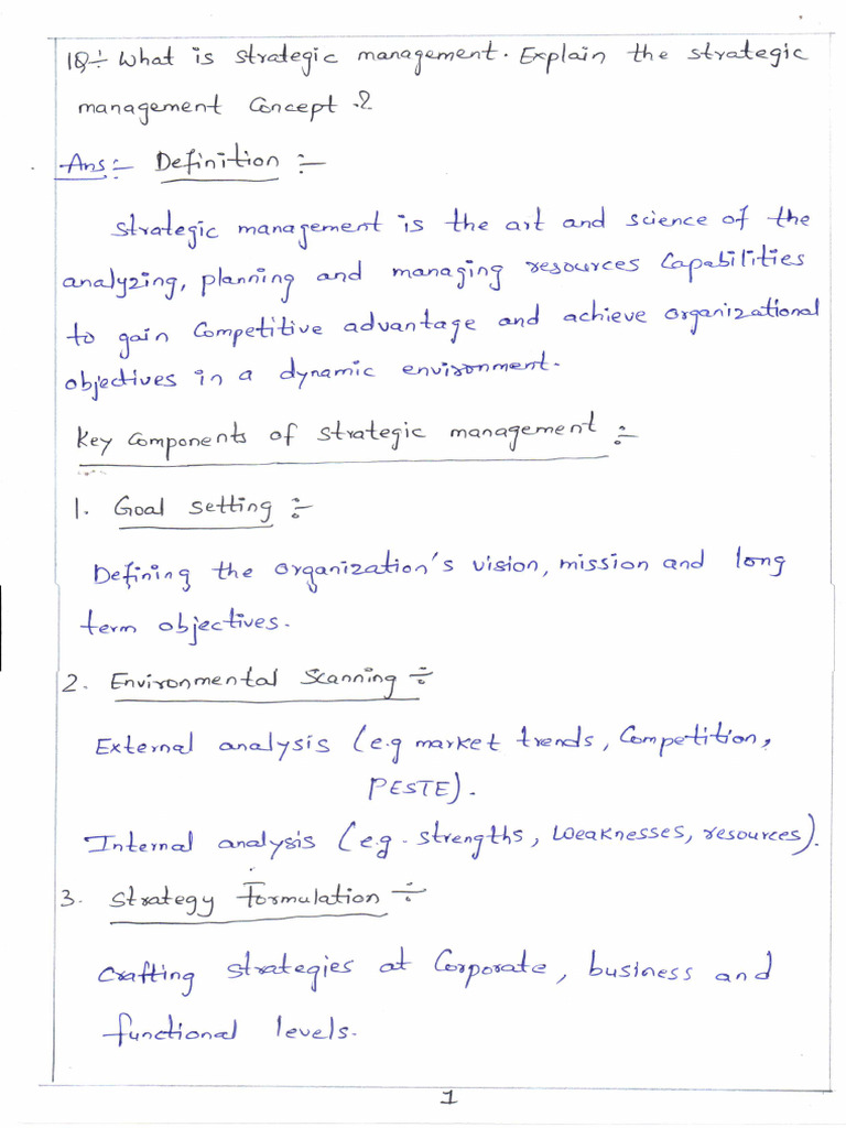 Strategic Management | PDF