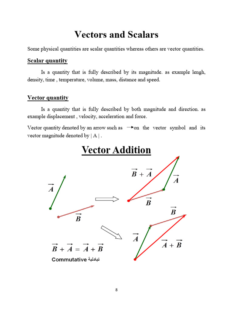 Vectors and Scalar CH 2 | PDF | Euclidean Vector | Mathematical Concepts