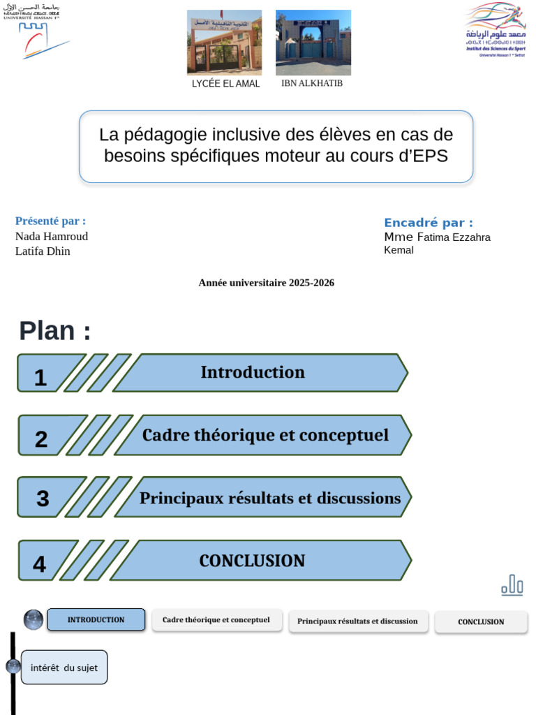 présentation_pfe[1] | PDF | Invalidité | Pédagogie