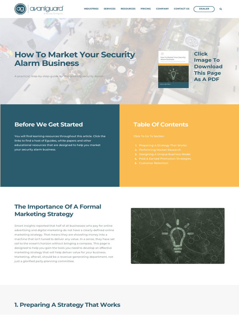How To Market Your Security Alarm Business - Avantguard Monitoring ...