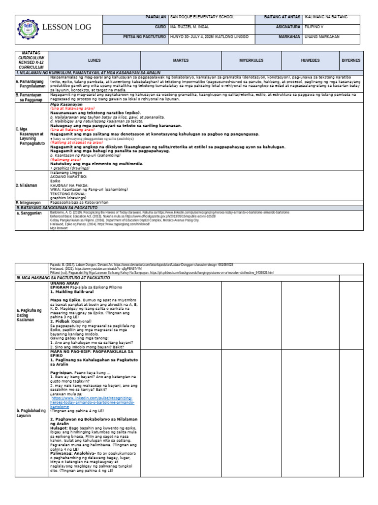 Fil 4-Week 3 DLL | PDF