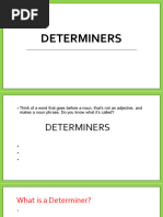Class 9 Determiners Worksheet | PDF