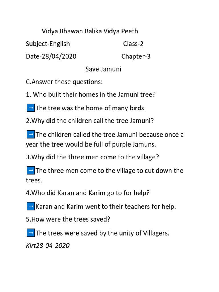 Class-2 Eng. 28-04-2020 | PDF