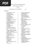 CMA Model Question Paper | PDF | Cost Accounting | Inventory
