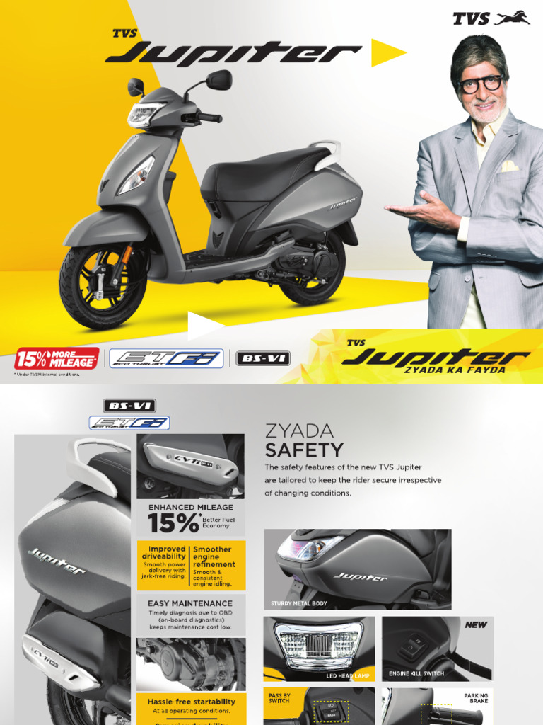 Tvs Jupiter Base and SMW Brochure | PDF