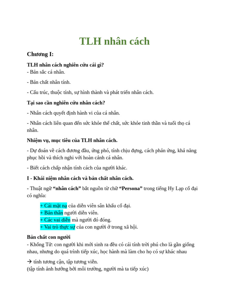TLH Nhân Cách | PDF