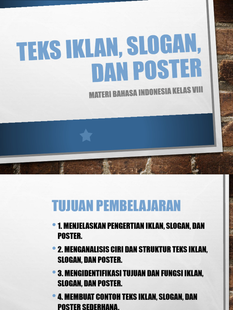 Panduan Iklan, Slogan, dan Poster Kelas VIII | PDF
