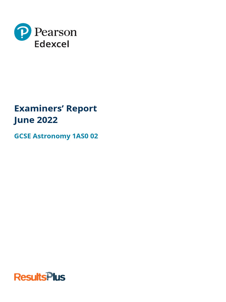 GCSE Astronomy 2022 Examiners' Report | PDF | Black Hole | Solar System