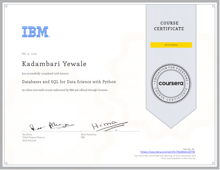 Coursera Dbms SQL With Ds Python | PDF