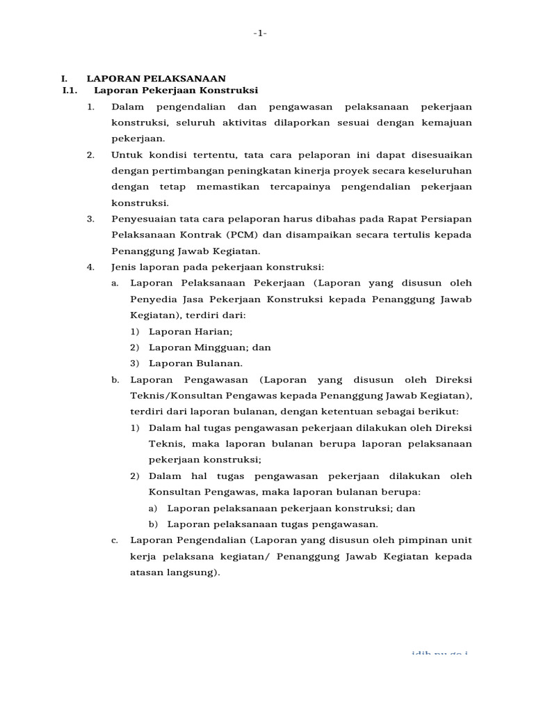 9. Sub Lampiran i Format Laporan Pelaksanaan RKK Rev 17 Mei 2021 | PDF