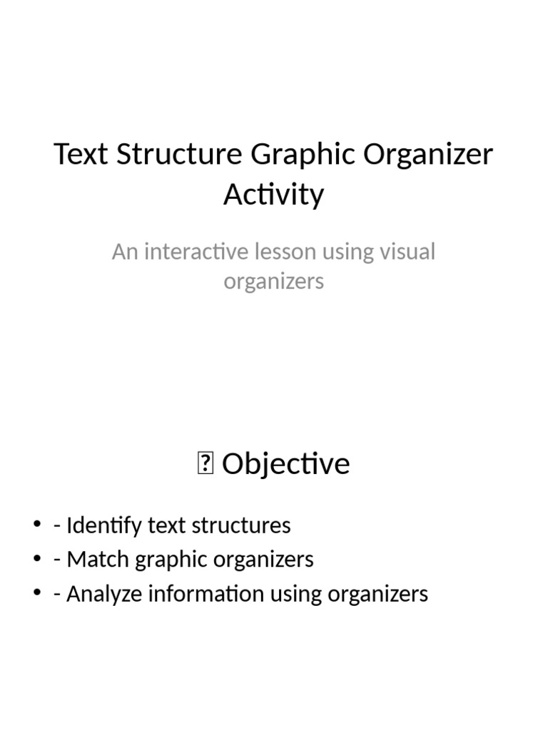 Text Structure Graphic Organizer Activity | PDF