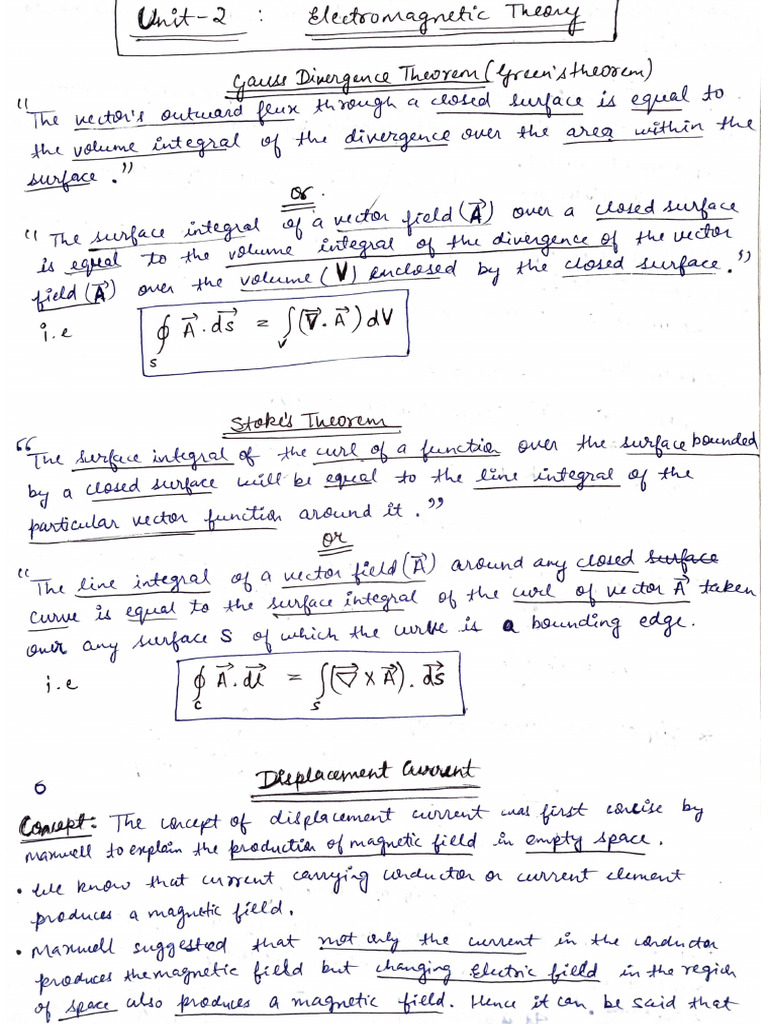 Unit-2 Electromagnetic Theory | PDF