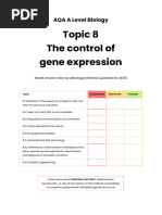 AQA A-Level Biology Checklist | PDF | Biology | Genetics