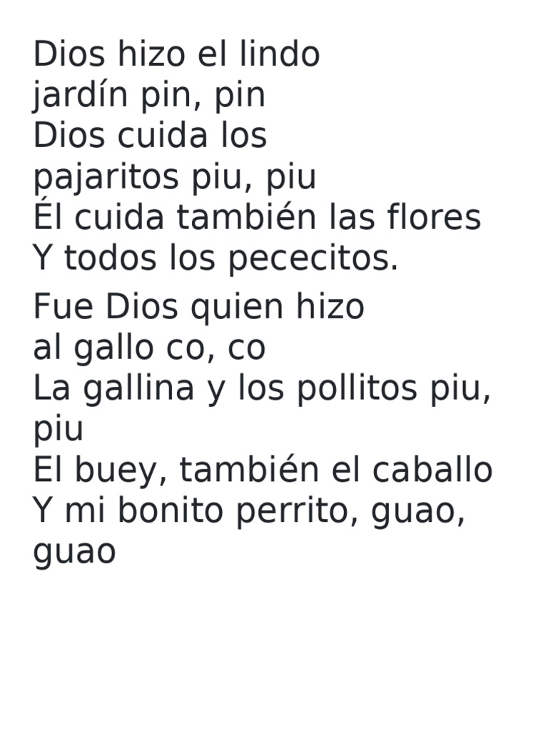 Dios Hizo El Lindo | PDF