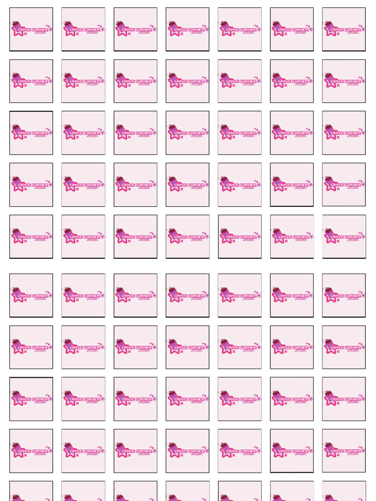 Crave Corner Sticker A4 Landscape - PDF 2 | PDF