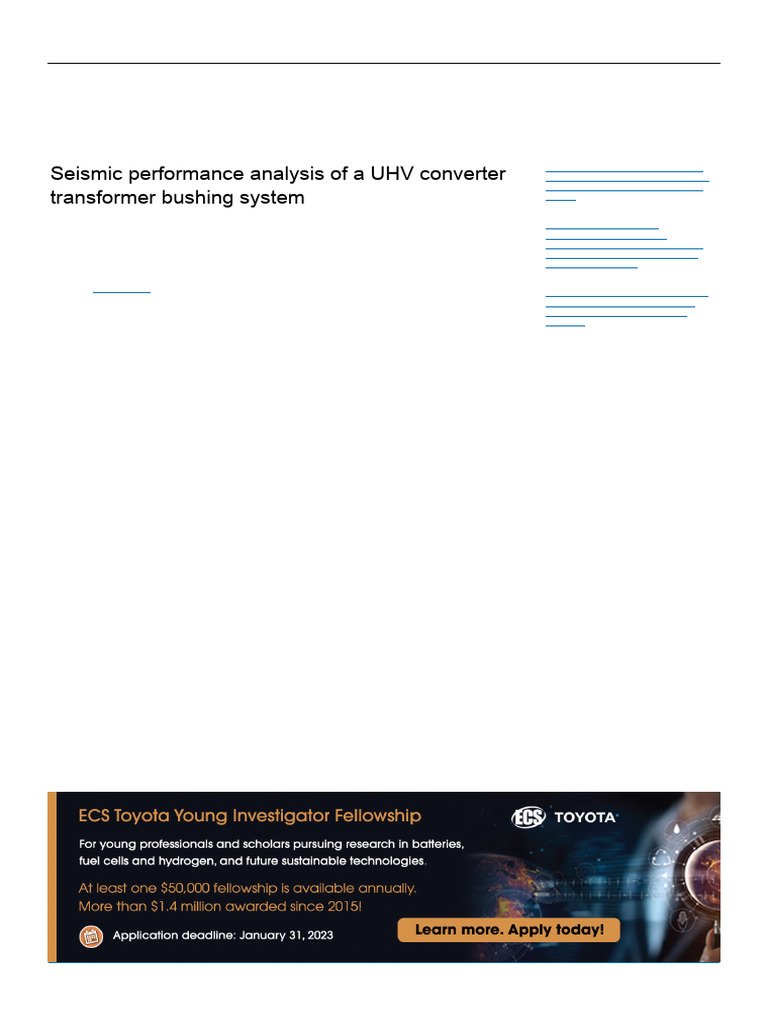 Seismic Analysis of UHV Transformer Bushings | PDF | Transformer ...