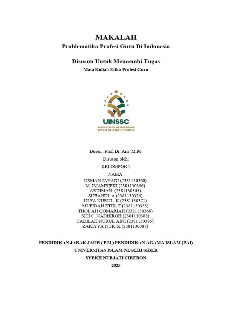 Problematika Profesi Guru Indonesia | PDF