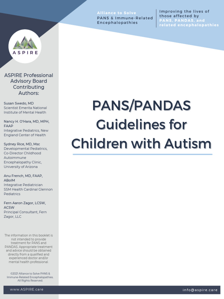 PANS Guidelines For Autism | PDF | Autism | Human Diseases And Disorders