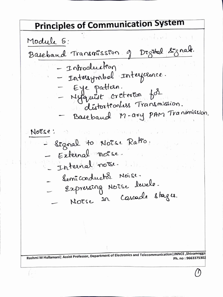 Module 5-Baseband Transmission of Digital Signals | PDF