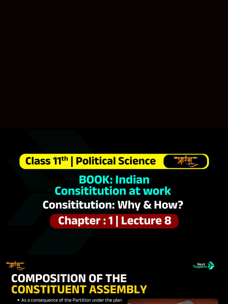 Constitution Why and How - L8 | PDF