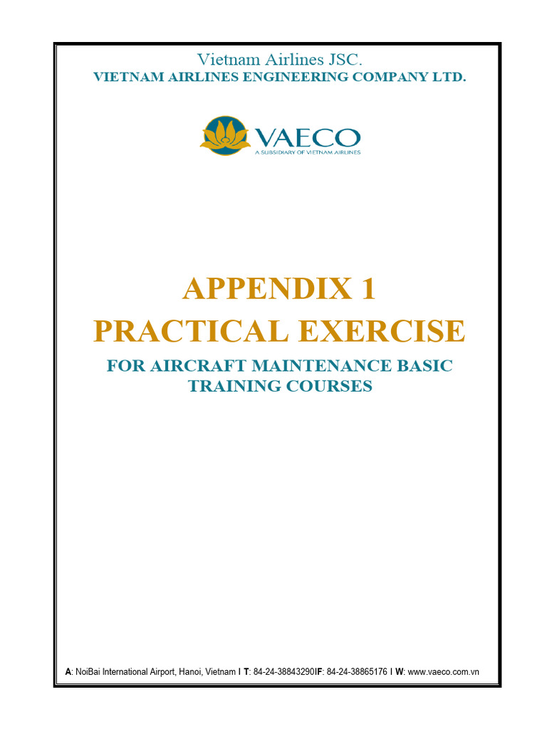 Appendix 1 TCM Vol1 Practical Exercise For Basic Maint Training - Signed | PDF | Electrical ...