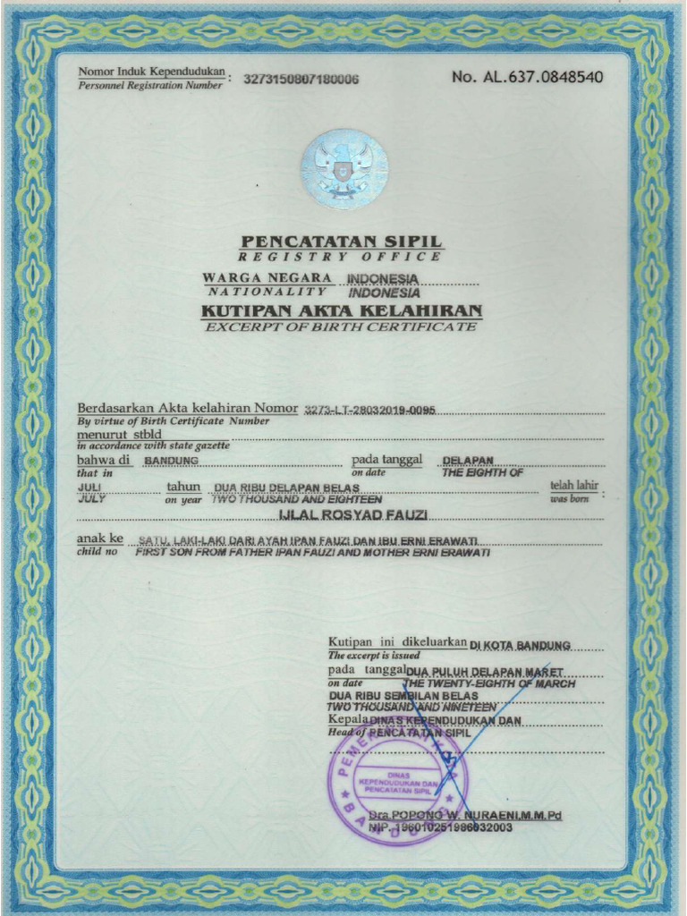 Akta Ijlal 001 ERNI | PDF