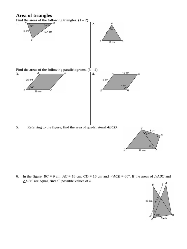 Trigo Area of Triangle | PDF