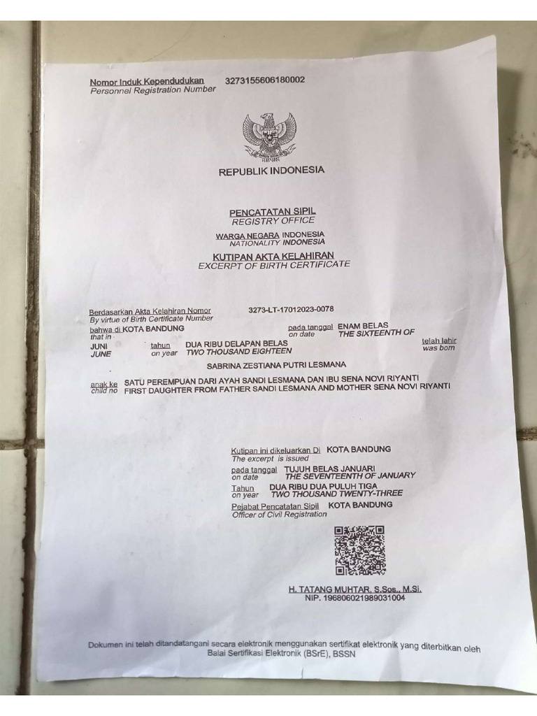 Akte Sabrina AULIA | PDF