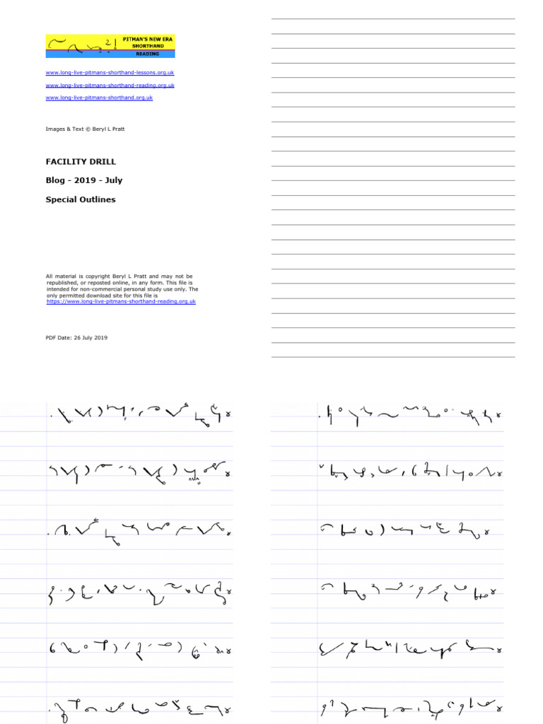 Pitman's Shorthand Special Outlines | PDF