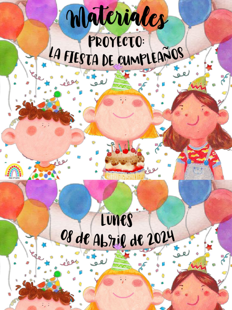 Materiales Del Proyecto La Fiesta de Cumpleaños | PDF