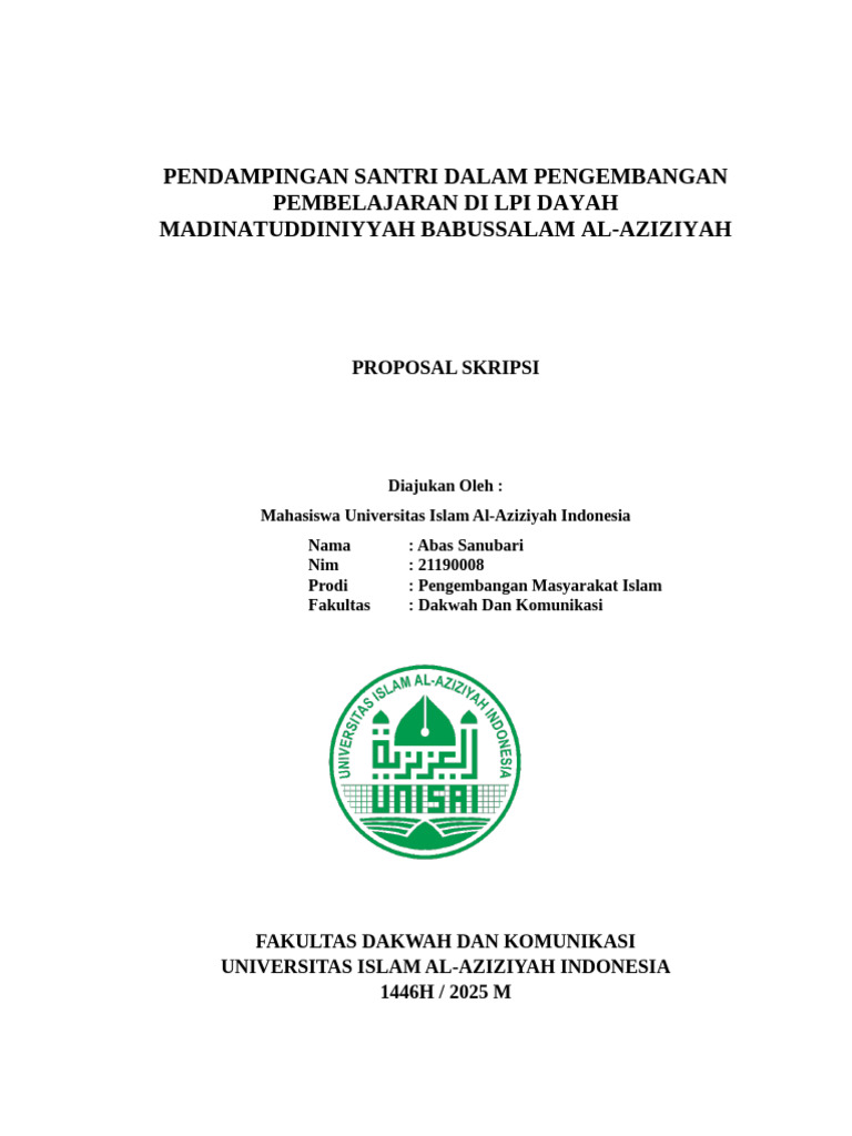 Proposal Skripsi Abbas | PDF