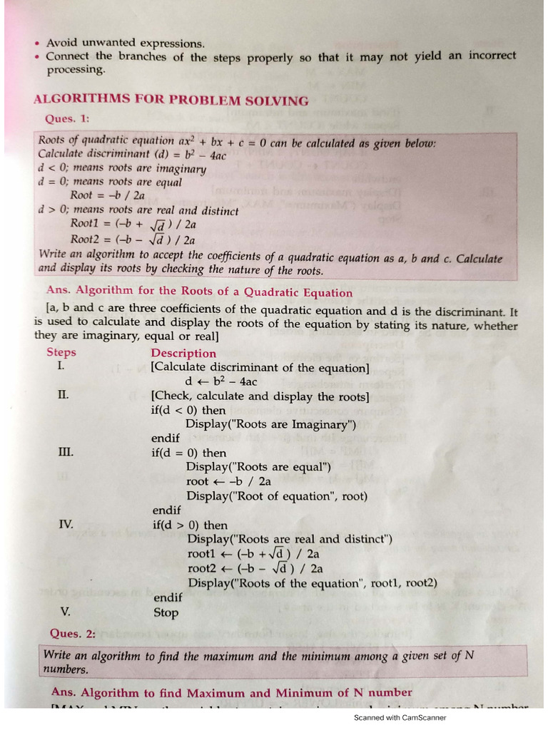 Problem Solving Algorithm | PDF