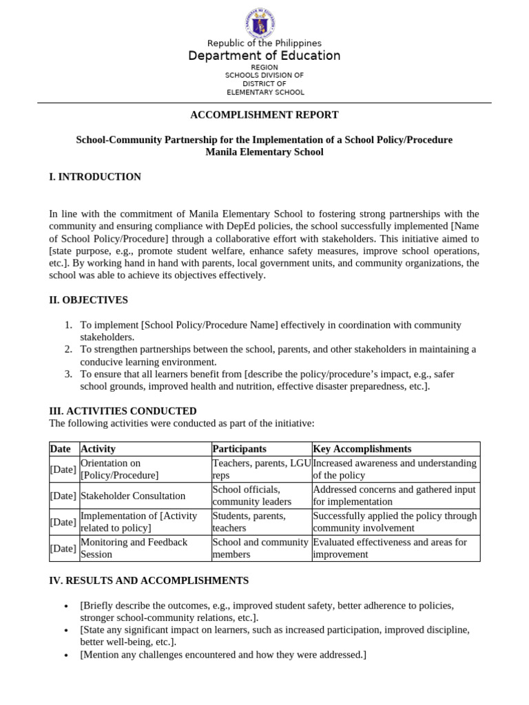 Accomplishment Report (1) | PDF | Policy | Capacity Building