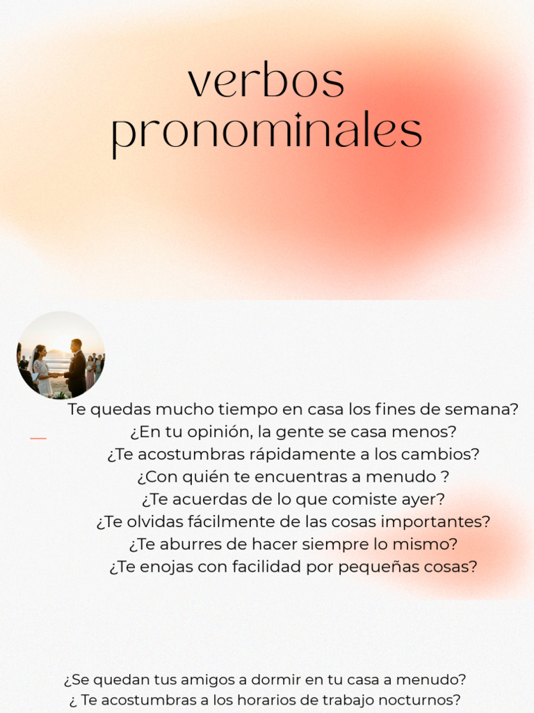 Verbos Pronominales | PDF