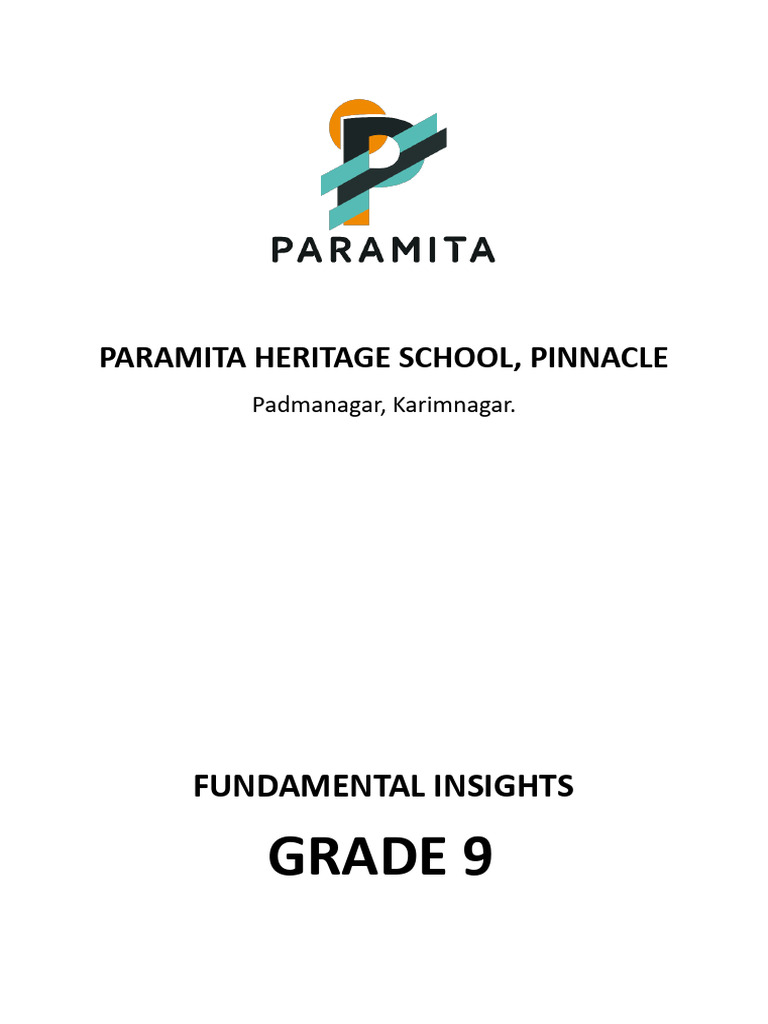 Grade 9: Paramita Heritage School, Pinnacle | PDF | Ionic Bonding | Ion