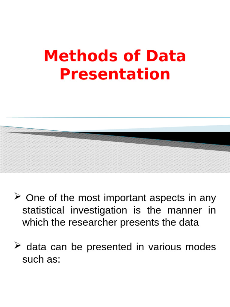 Data Presentation | PDF