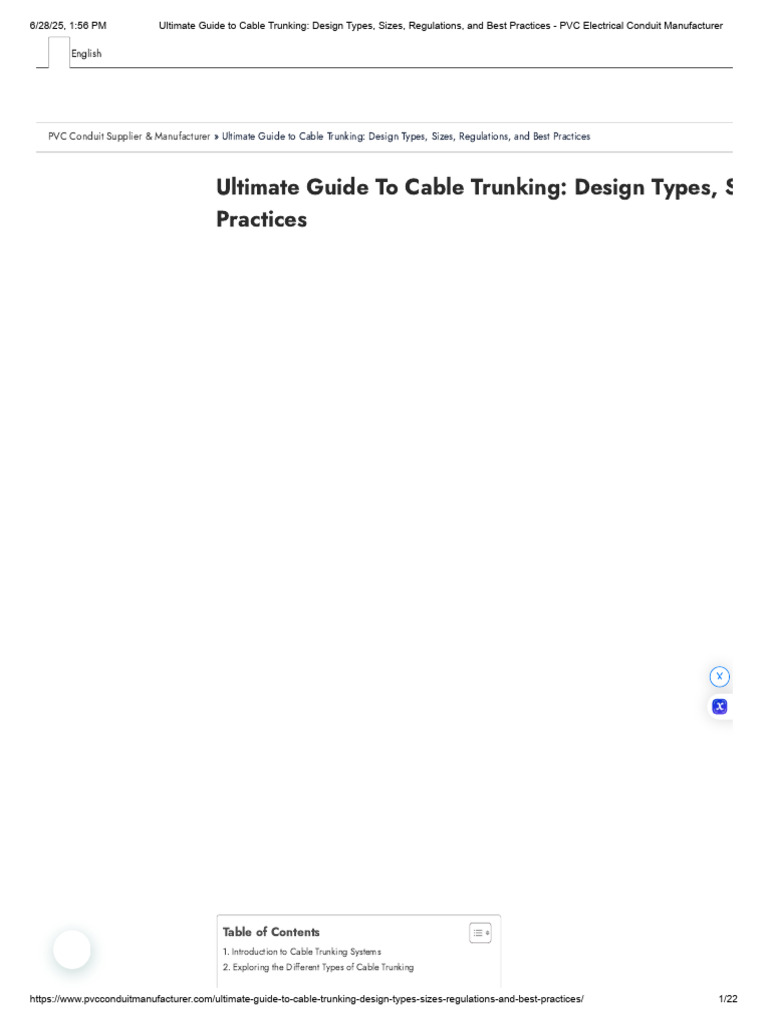 Ultimate Guide To Cable Trunking - Design Types, Sizes, Regulations ...