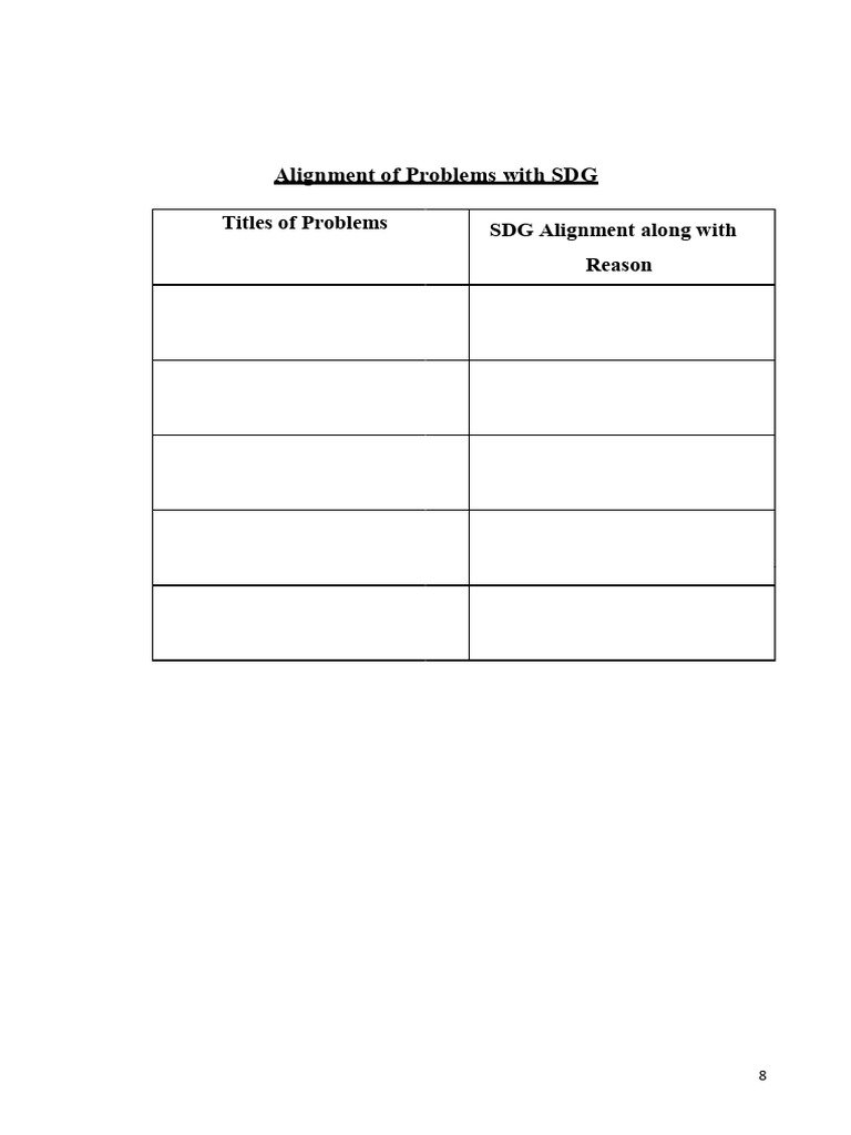Problem With SDG Alignment | PDF