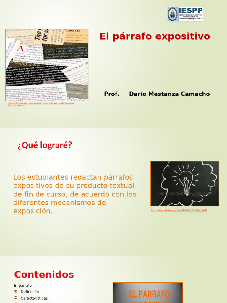 El Parrafo Expositivo . | PDF