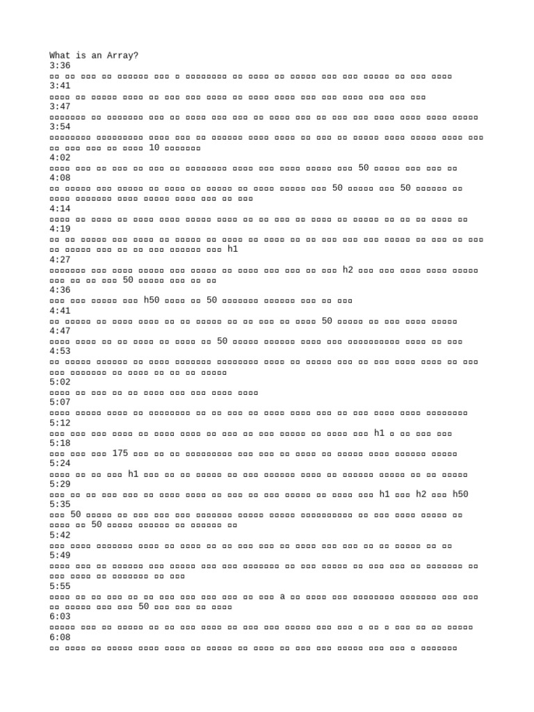 Transcript Of 1d Array Pdf