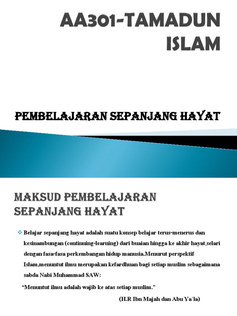 Pembelajaran Sepanjang Hayat | PDF