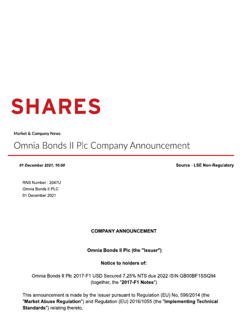 Omnia - Non Paymetns | PDF