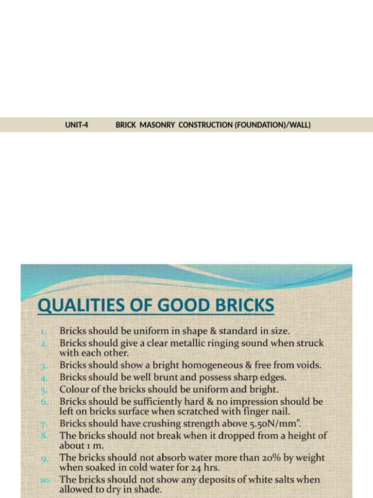 Brick Masonry Construction Techniques | PDF | Masonry | Foundation ...