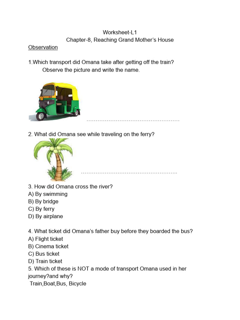 L1 Chapter-8 Reaching Grandmother House | PDF