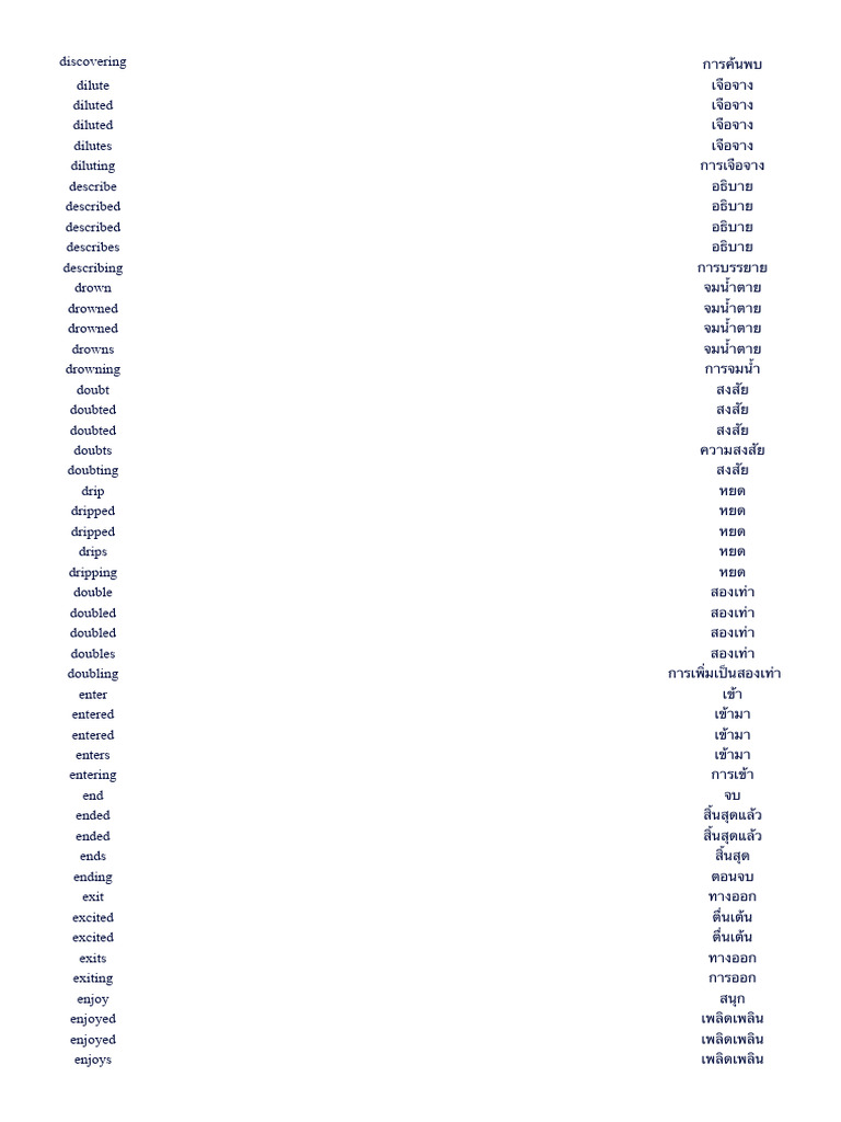 Daily Basic Verb Forms 9 | PDF
