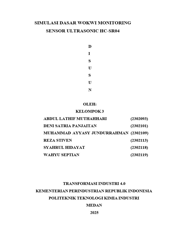 Simulasi Sensor Ultrasonik Wokwi | PDF