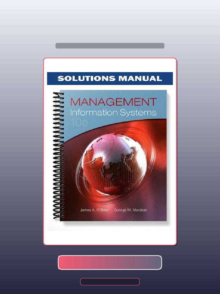 Real Test Bank Management Information Systems 10th Edition by OBrien ...