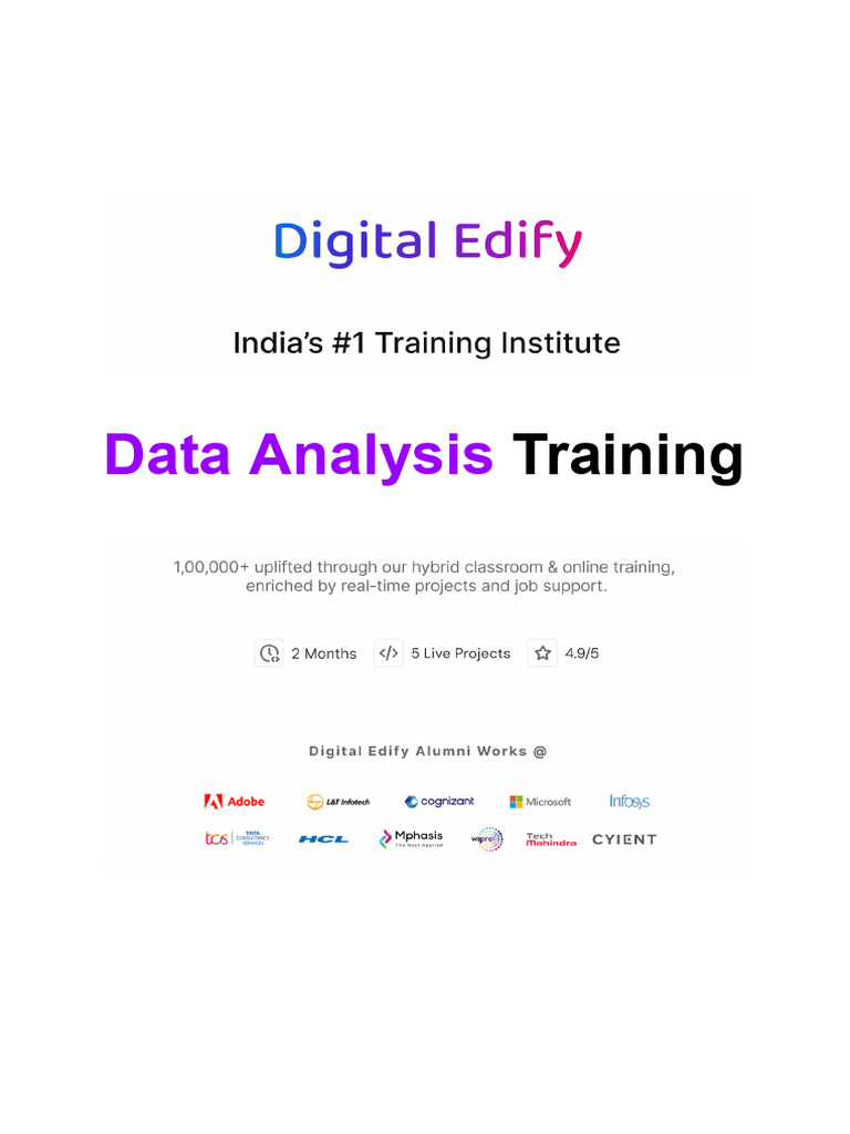 Data Analysis Training | PDF | Cloud Computing | Artificial Intelligence